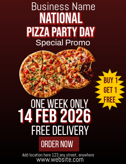 Black Pizza Promotion Flyer Template | PosterMyWall