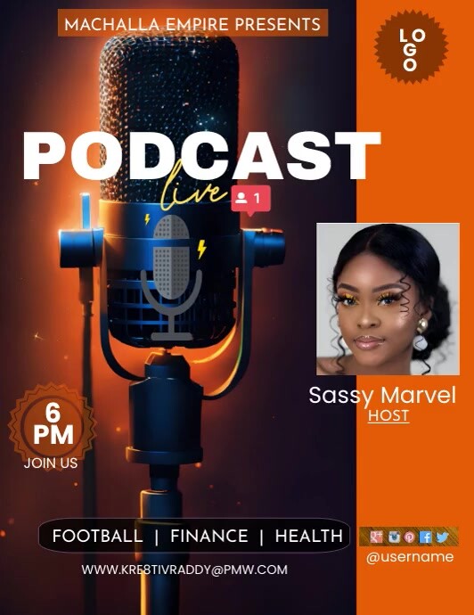 Copy of Black Podcast Flyer (us Letter) | PosterMyWall