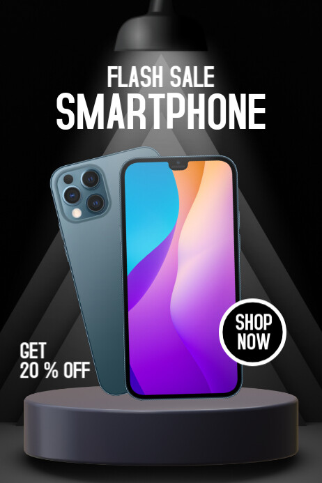 Black Profesional Smartphone Poster Template | PosterMyWall
