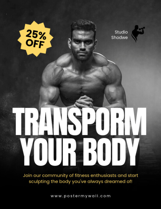 Copy of Black Profesional Transform Your Body Pamflet (letter As ...