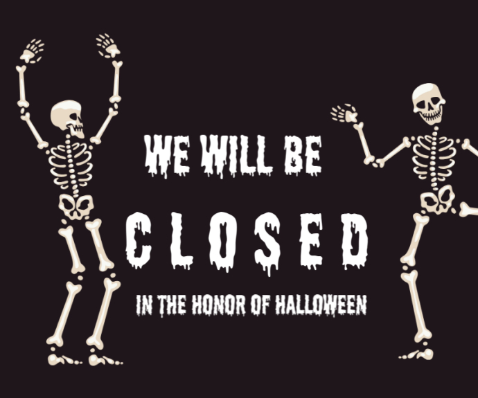 Black Professional 31 October Halloween Day Closed Medium Rectangle ...
