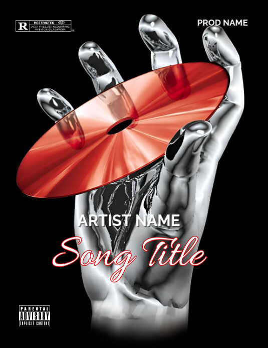 Black Professional Album Cover Flyer (us Letter) Template | PosterMyWall