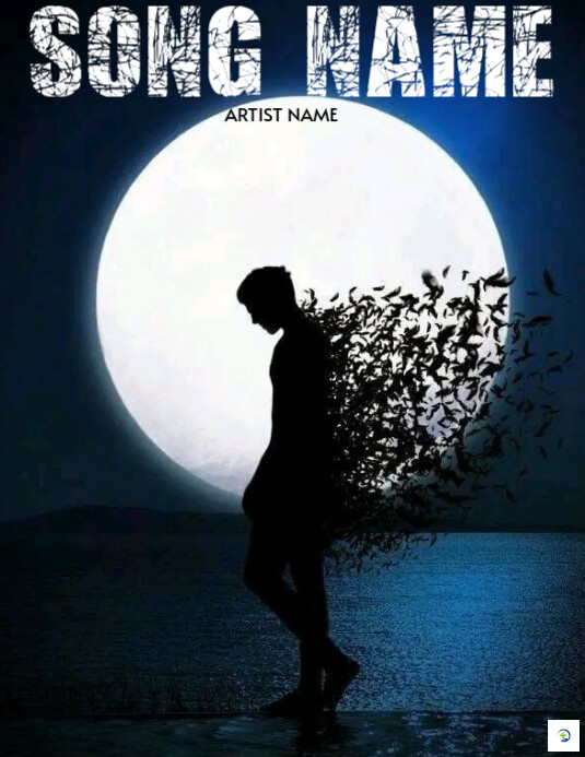 Black Professional Alon Man Song Albumb Cover Flyer (us Letter ...