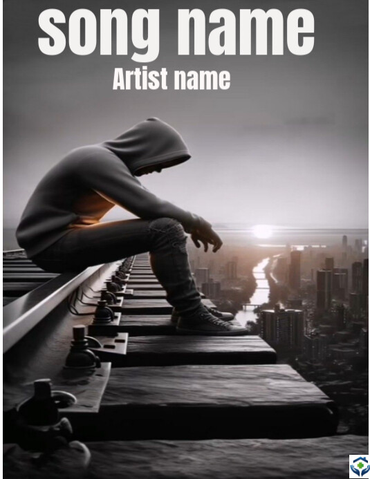 Black Professional Alon Man Song Albumb Flyer (us Letter) Template ...