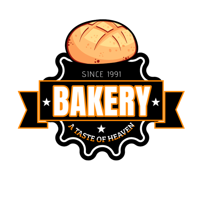 Black Professional and Illustrative Bakery Logo Template | PosterMyWall