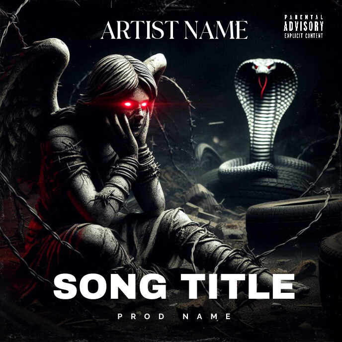 Copy of Black Professional Angel Album Cover | PosterMyWall