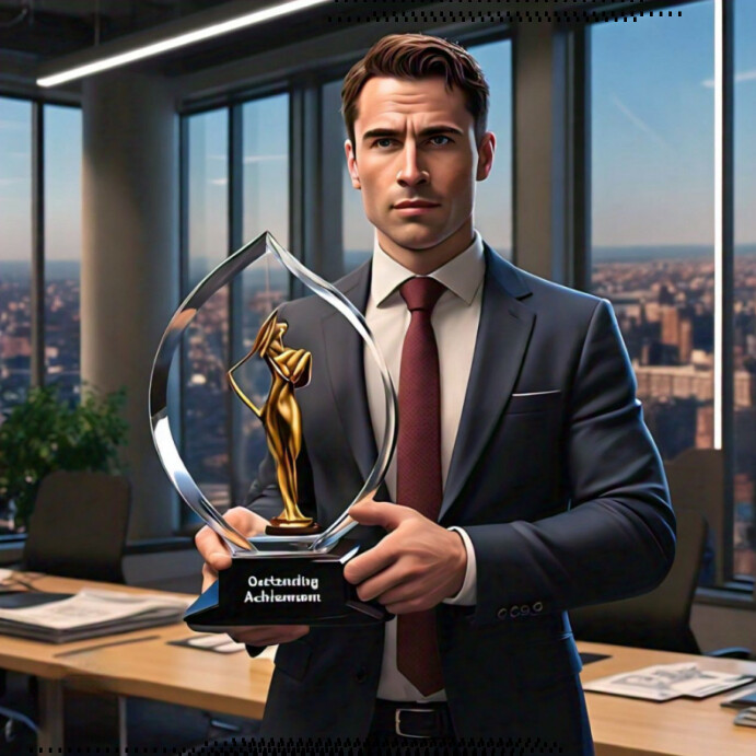 Black Professional Award Instagram Post Template | PosterMyWall