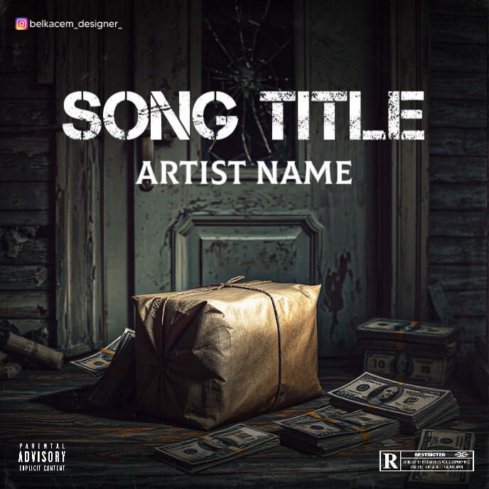 Black Professional Bag And Money Album Cover Template | PosterMyWall