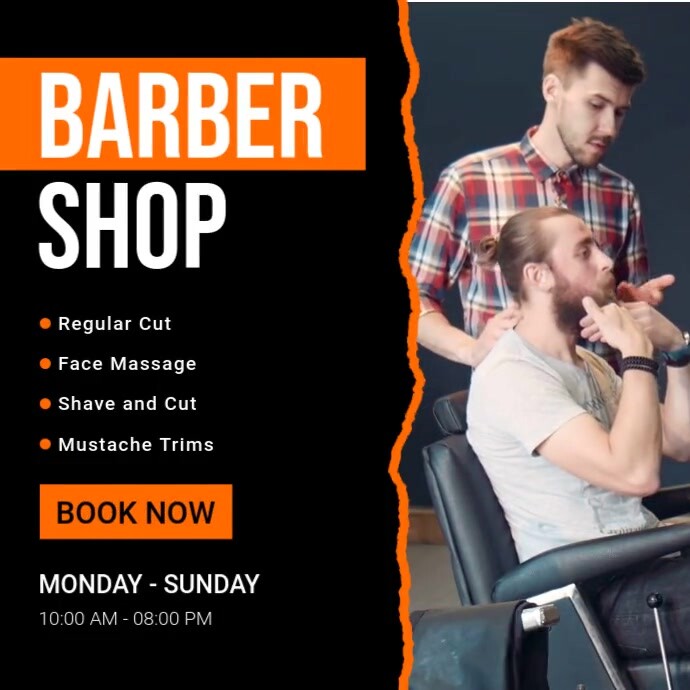 Plantilla de Black Professional Barber Shop Instagram Post | PosterMyWall