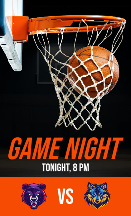 Copy of Black Professional Basketball Gam Night Us Legal | PosterMyWall