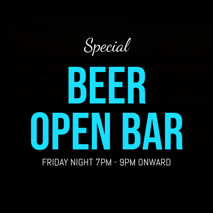 Plantilla de Black Professional Beer Night Instagram Post | PosterMyWall
