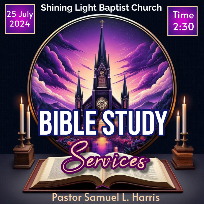Black Professional Bible Study Services Tabl Template | PosterMyWall