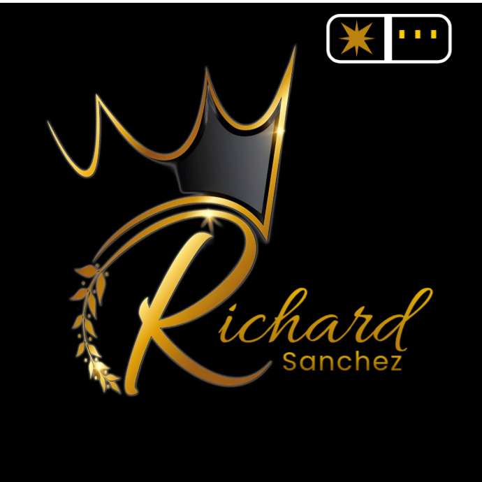 Black Professional Black And Gold Richard Sanchez Logo Template ...
