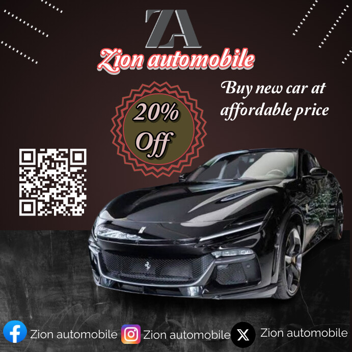 Black Professional Black Car Instagram Post Template | PosterMyWall