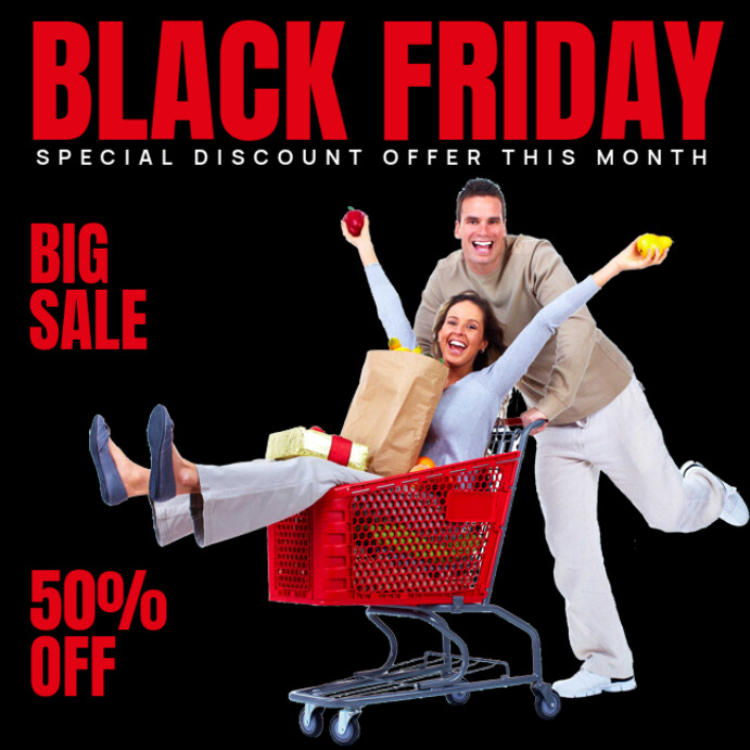 Black Professional Black Friday Instagram Post Template | PosterMyWall