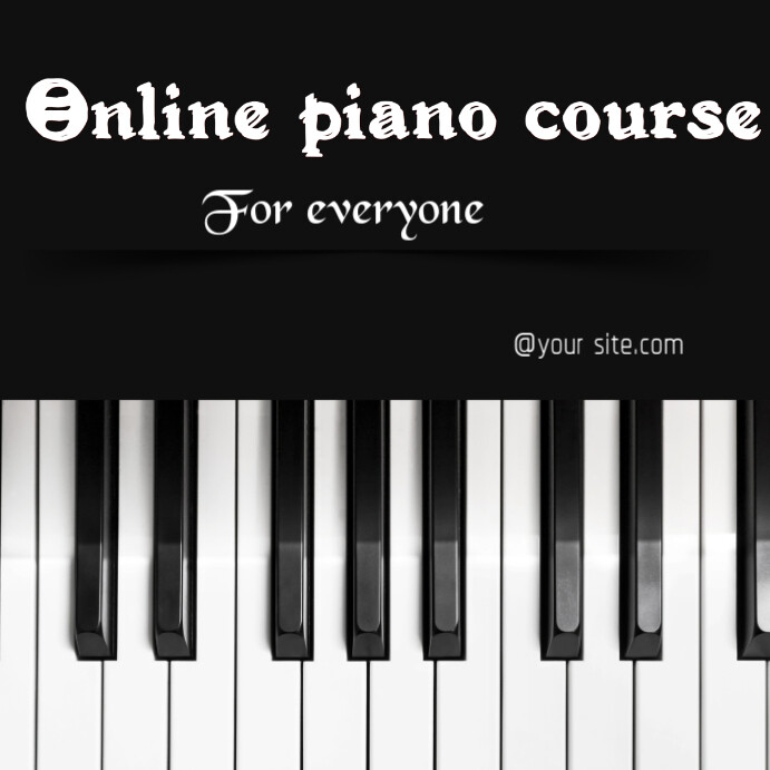 Modèle Black Professional Black Piano Course Instagram Post | PosterMyWall