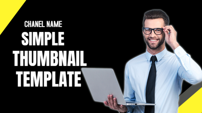 Black Professional Black Youtube Thumbnail Template | PosterMyWall