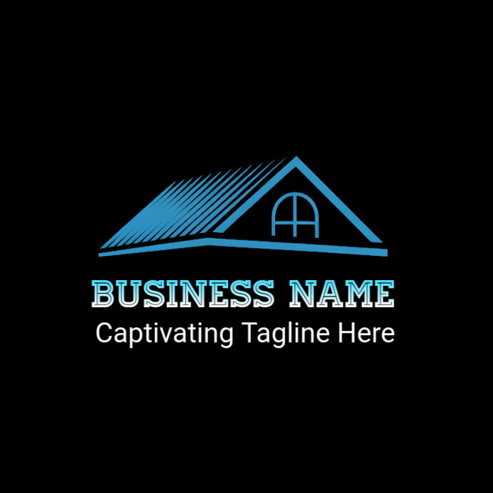 Plantilla de Black Professional Blue Roofing / Architectural ...