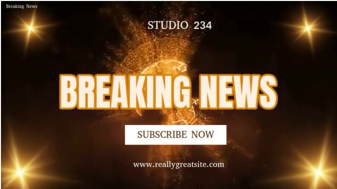 Black Professional Breaking News Video Digital Display (16:9) Template ...