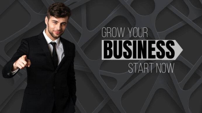 Black Professional Business Youtube Thumbnail Template | PosterMyWall