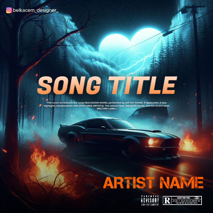 Black Professional Car Album Cover Template | PosterMyWall