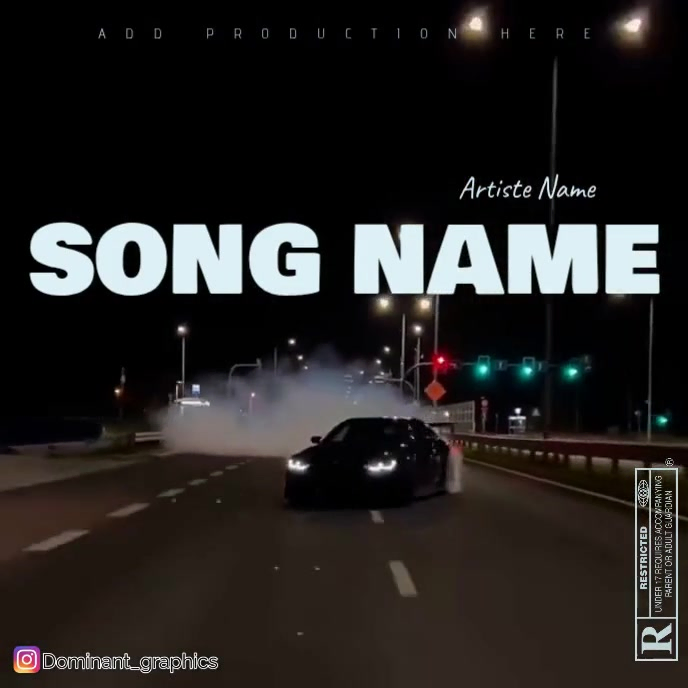 Black Professional Car Album Cover Template | PosterMyWall