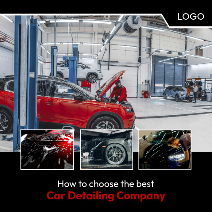 Plantilla de Black Professional Car Detailing Ads Instagram Post ...