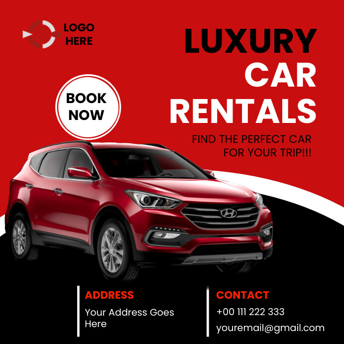 Black Professional Car Hire Flyer Template In | PosterMyWall