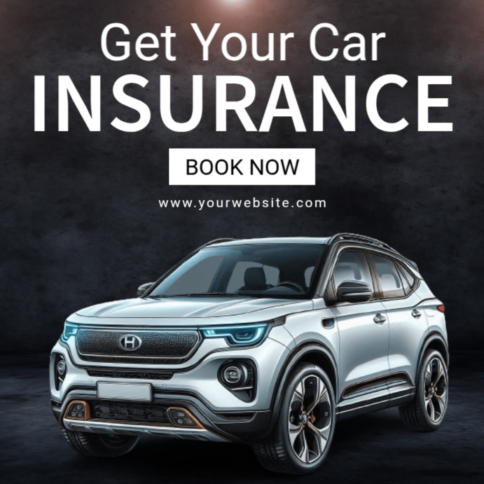 Black Professional Car Insurance Instagram Post Template | PosterMyWall