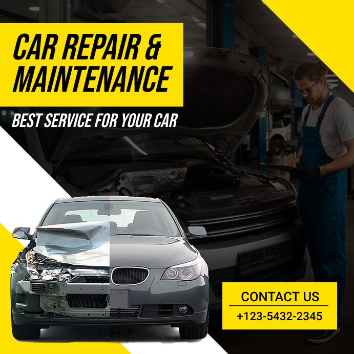 Black Professional Car Repair Instagram Post Template | PosterMyWall