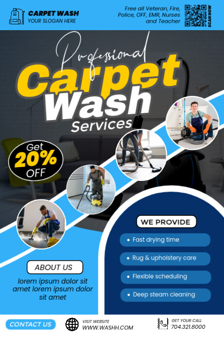 Black Professional Carpet Cleaning Poster Template | PosterMyWall