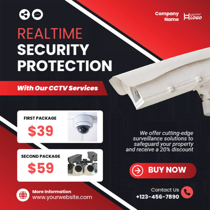 Copy of Black Professional Cctv Solutions Instagram Post | PosterMyWall