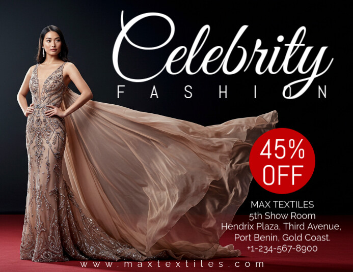 Copy of Black Professional Celebrity Fashion Flyer (us Letter ...