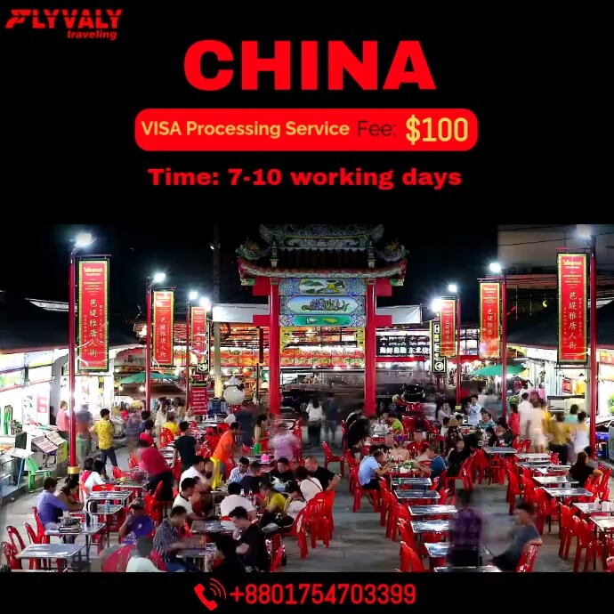 Black Professional China Visa Processing Ads Design Template Instagram ...