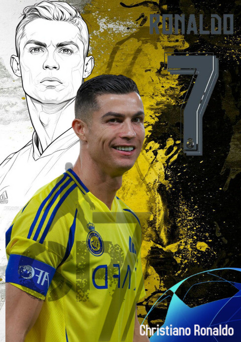 Copy of Black Professional Christian Ronaldo A4 | PosterMyWall