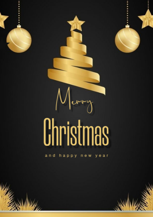 Black Professional Christmas A3 Template | PosterMyWall