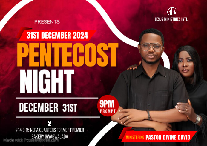 Black Professional Church A4 Template | PosterMyWall