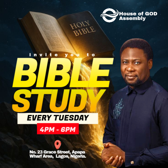 Black Professional Church Bible Study Instagram Post Template ...