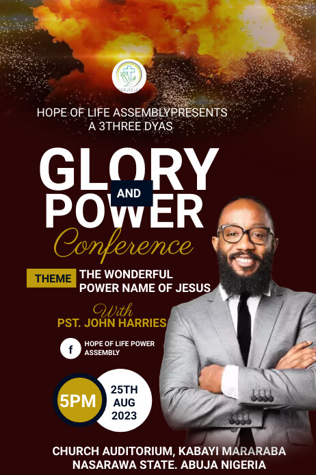 Plantilla de Black Professional Church Conference Flyer Po | PosterMyWall