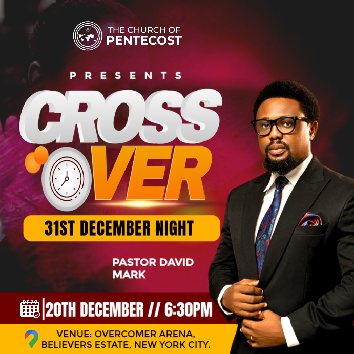 Black Professional Church Cross Over Service Instagram Post Template ...