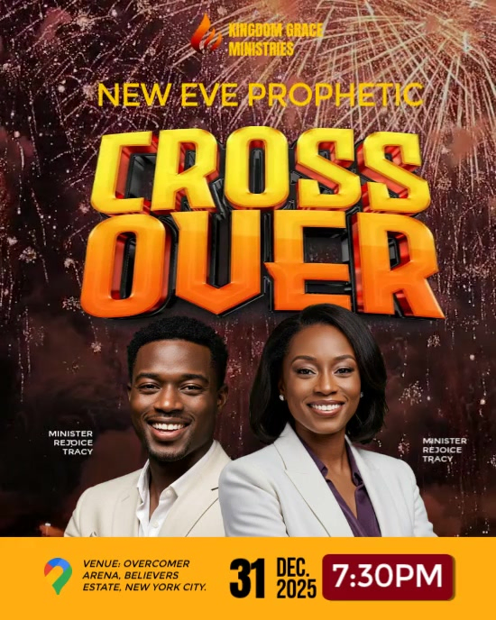 Plantilla de Black Professional Church Cross Over Service Flyers Video ...