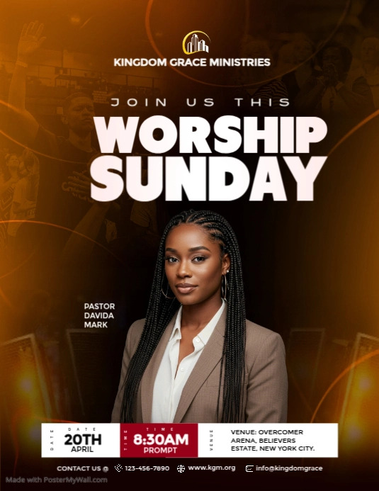 Copy of Black Professional Church Design Flyer Flyer (us Letter ...
