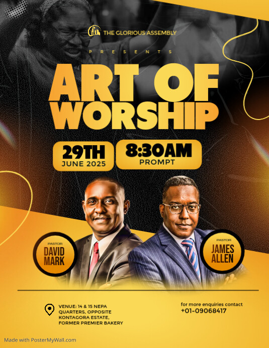 Copy of Black Professional Church Design Flyer Flyer (us Letter ...
