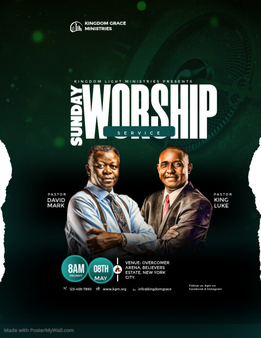 Copy of Black Professional Church Design Flyer Flyer (us Letter ...