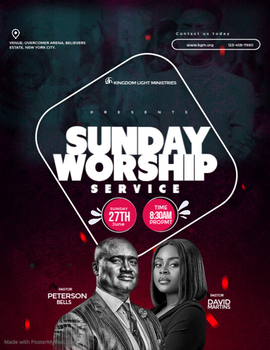 Copy of Black Professional Church Design Flyer Flyer (us Letter ...