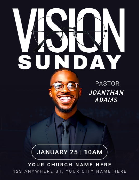 Copy of Black Professional Church Flyer (us Letter) | PosterMyWall