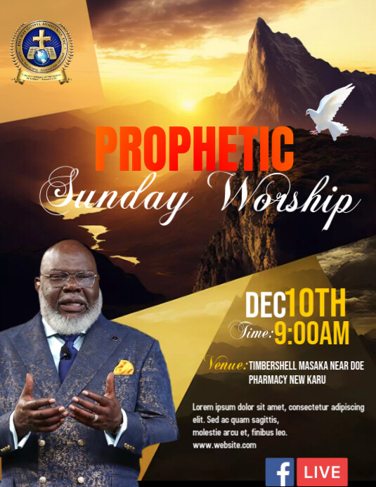 Black Professional Church Flyer (us Letter) Template | PosterMyWall