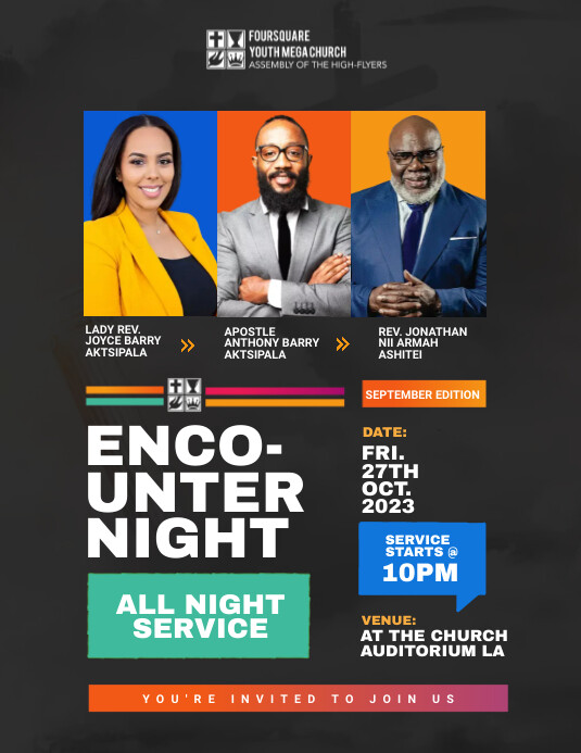 Black Professional Church Flyer Template Flye | PosterMyWall