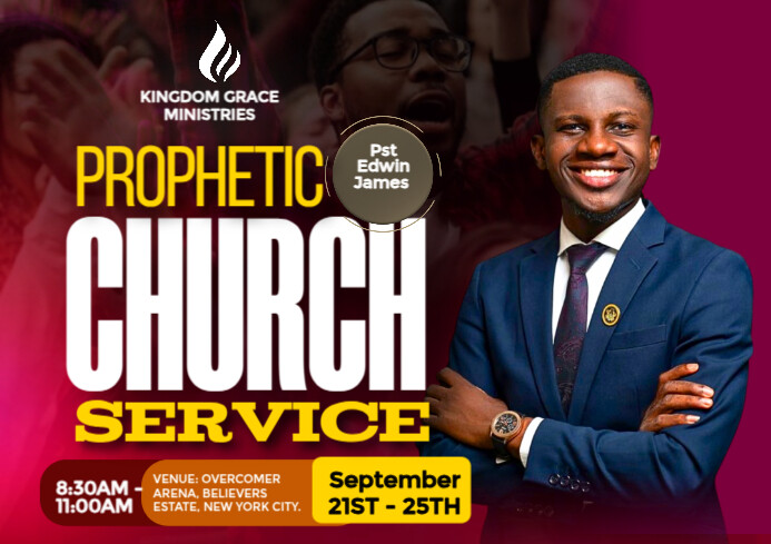 Black Professional Church Flyers A4 Template | PosterMyWall