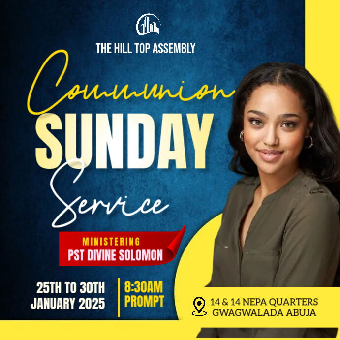 Copy of Black Professional Church Instagram Post | PosterMyWall